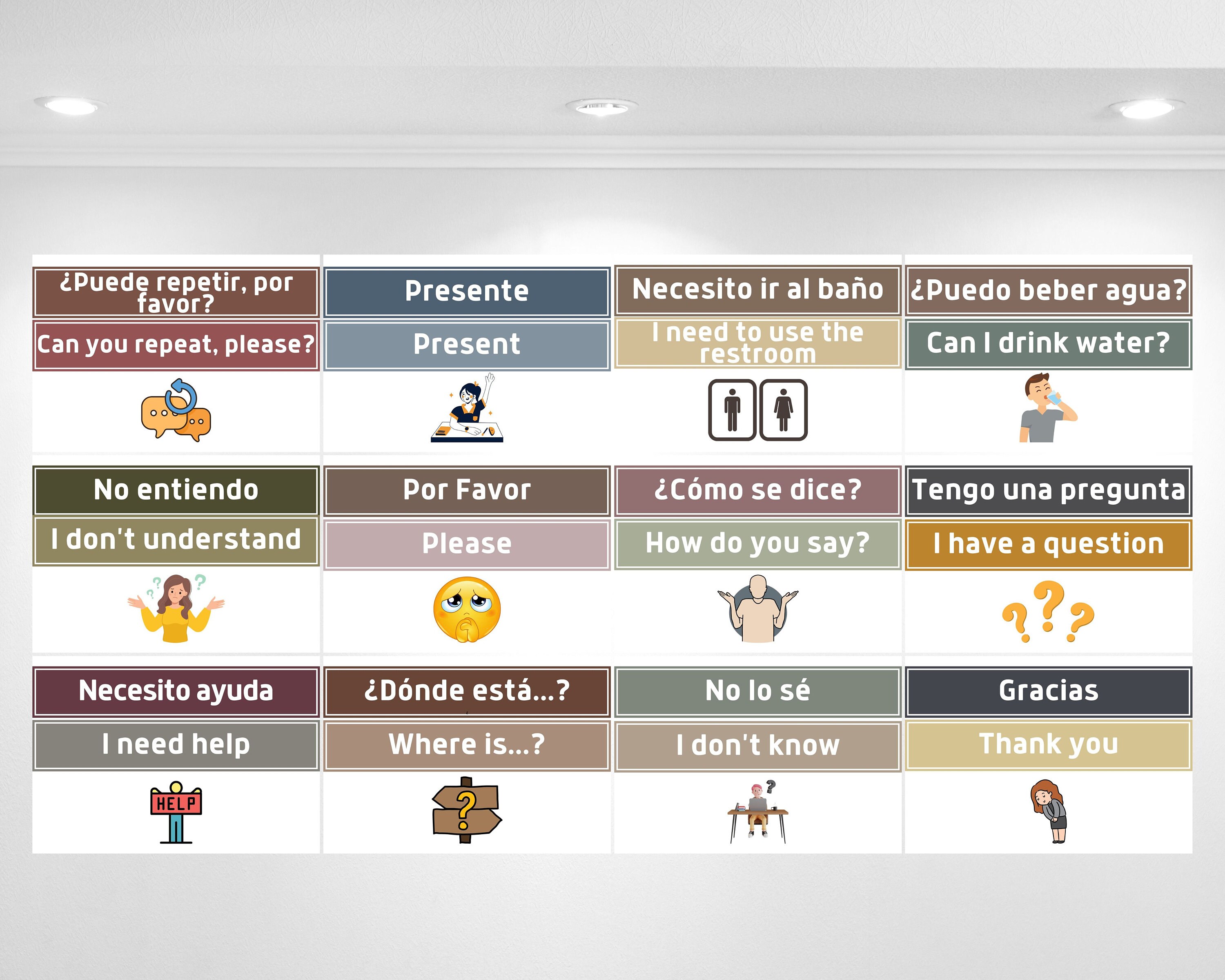 Spanish Classroom Phrases Printables ESOL Classroom Poster - Etsy