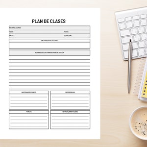 Spanish Lesson Plan Digital Download, Plan De Clases Imprimible, Plan ...