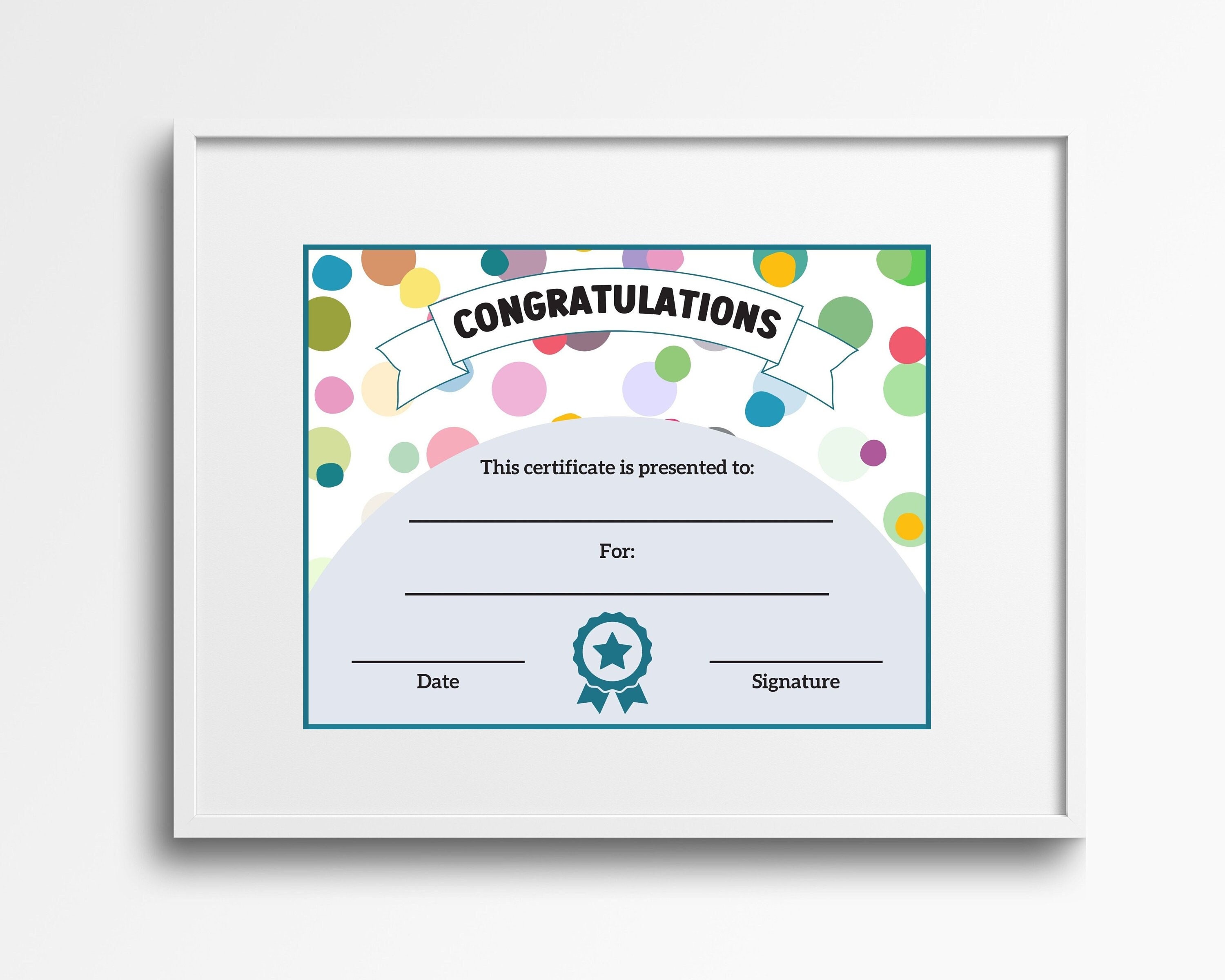 All-purpose Certificate, Kids Award Certificate, Colorful Award ...