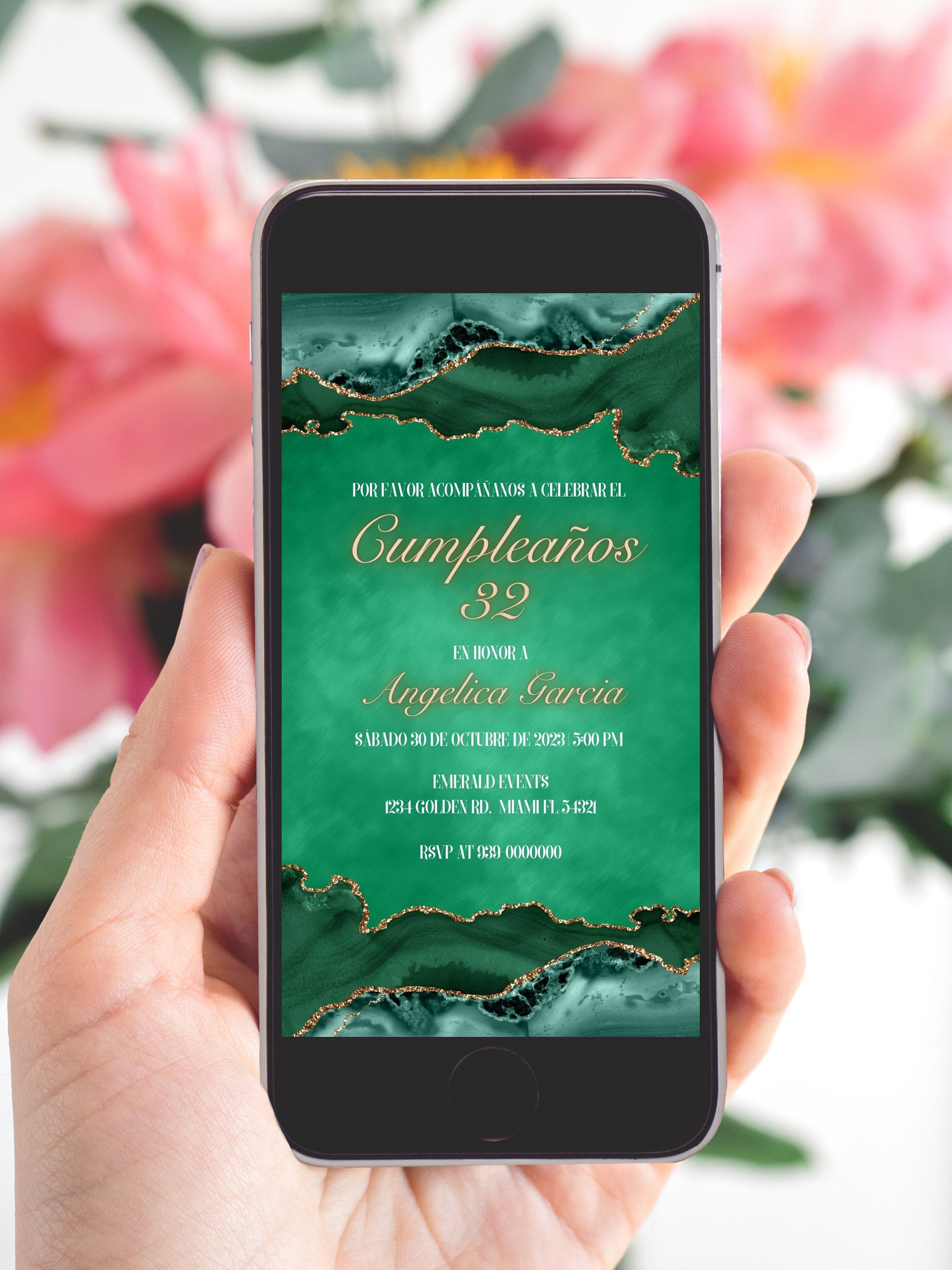 Spanish Birthday Party Digital Invitation, Cumpleaños Invitación ...