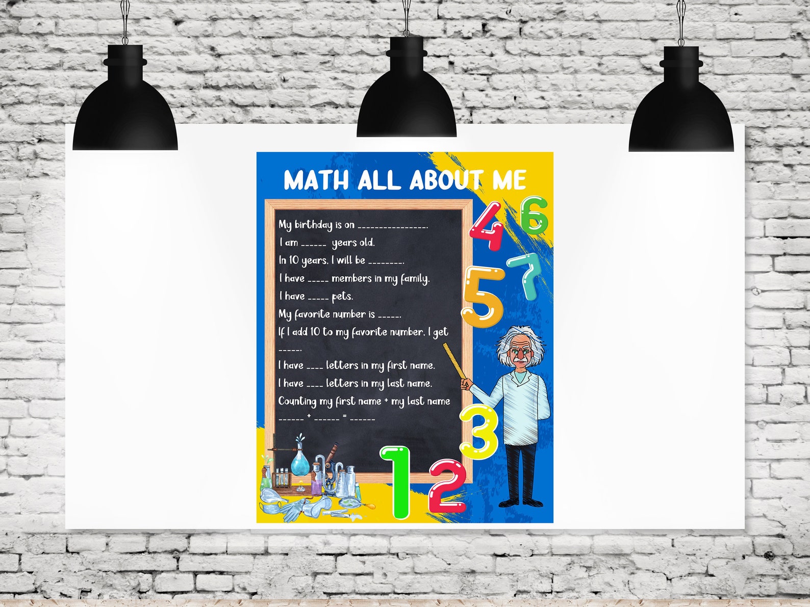 Math All About Me Poster, Math Class Poster, Learning Math Facts Poster ...
