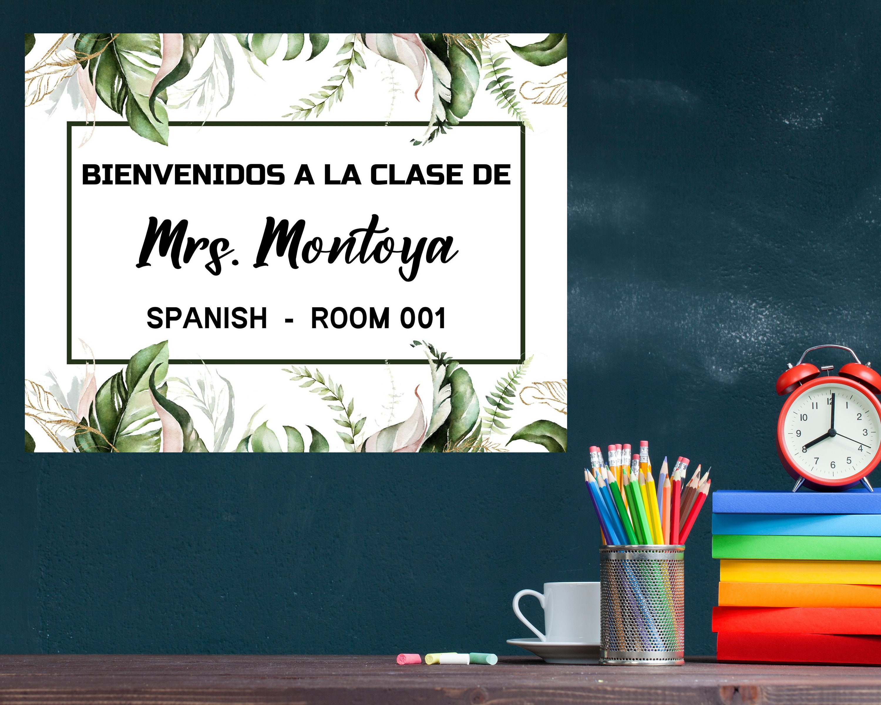 Spanish Classroom Door Sign Template ESOL Classroom Door - Etsy