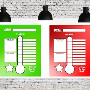 Goal Thermometer Poster, Classroom Goal Printable, Goal Tracker Poster ...