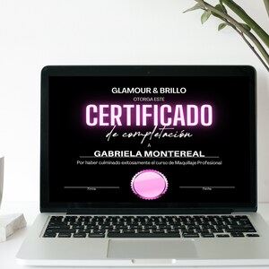 Certificado De Completación Plantilla Editable Canva, Spanish ...