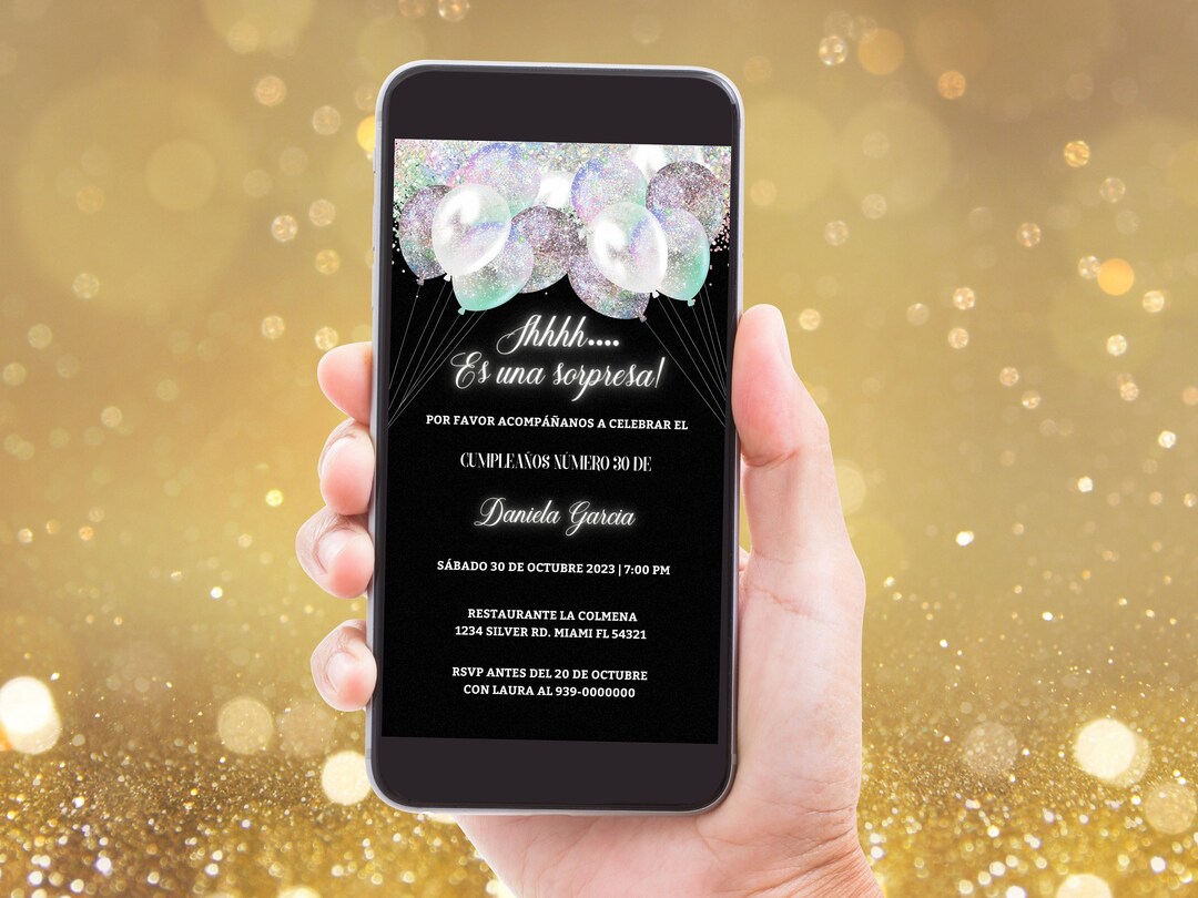 Spanish Birthday Party Digital Invitation, Cumpleaños Invitación ...