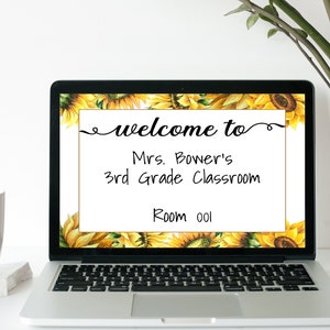 Sunflowers Classroom Door Sign Template, School Door Sign, Classroom ...