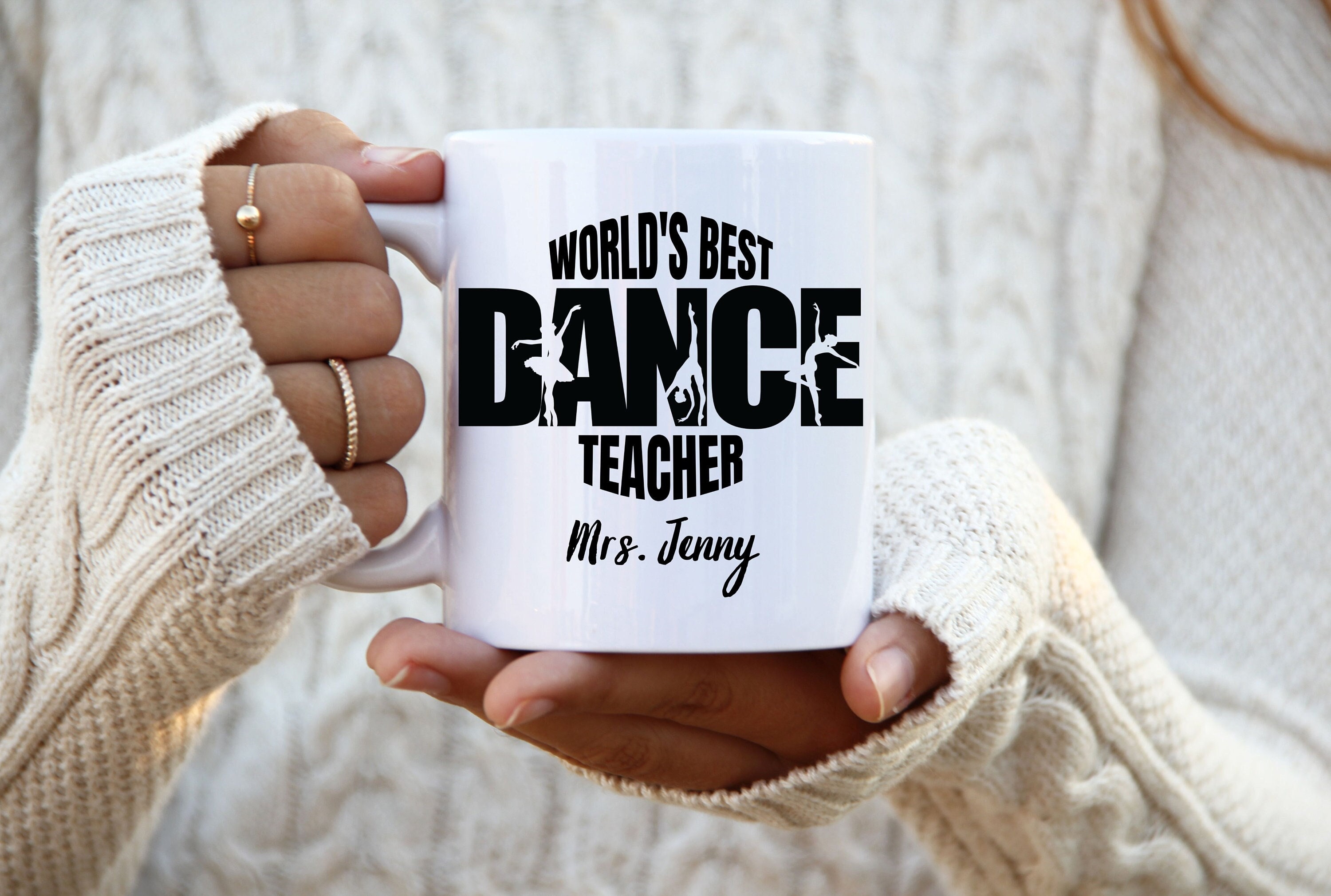 World's Best Dance Teacher Mug, Personalized Dance Teacher Mug, Custom ...