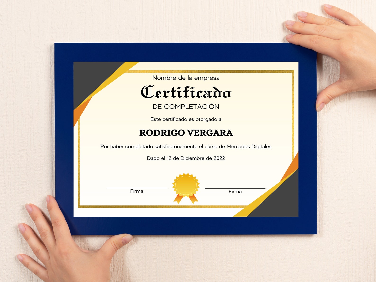 Spanish Certificate of Completion Template: Editable Canva Design ...