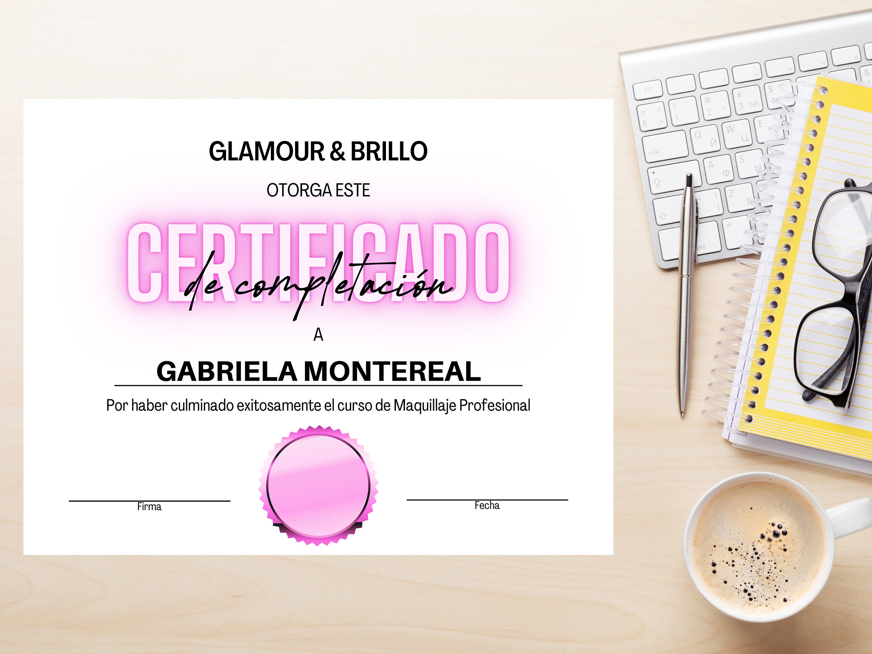 Certificado De Completación Plantilla Editable Canva, Spanish ...