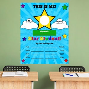 Star Student Poster, About Me Worksheet (digital Download) - Etsy