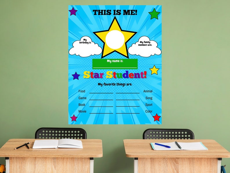 Star Student Poster, About Me Student Poster, My Favorite Things ...