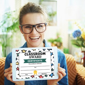 Rainbow Stars Classroom Award Certificate (printable PDF) - Etsy