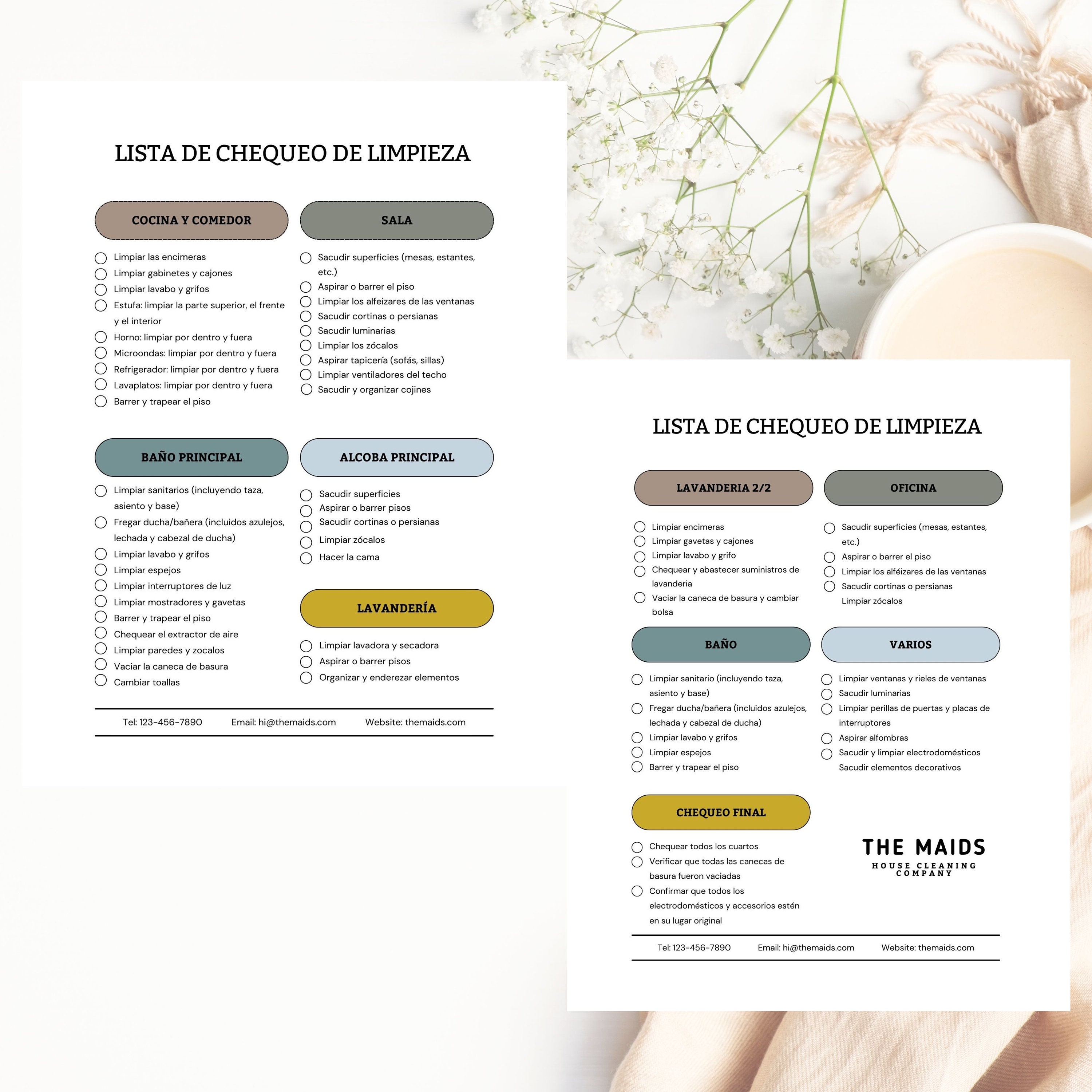 Spanish Housekeeping Checklist Template, Housekeeping Cleaning Planner ... Spanish Housekeeping Checklist Template, Housekeeping Cleaning Planner ...
