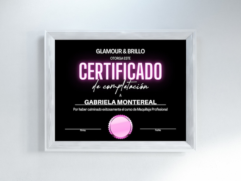 Certificado De Completación Plantilla Editable Canva, Spanish ...