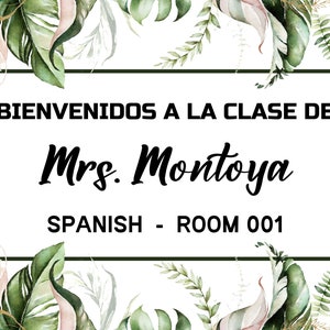 Spanish Classroom Door Sign Template ESOL Classroom Door - Etsy