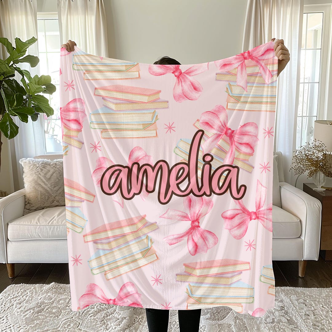 Personalized Coquette Name Blanket, Custom Coquette Name Blanket ...