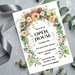Open House Digital Invitation, New Office Invitation Template, Floral ...