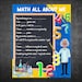Math All About Me Poster, Math Class Poster, Learning Math Facts Poster ...