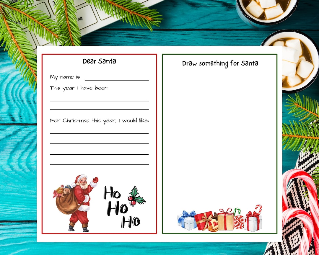 Christmas Wish List for Santa Digital Download, Christmas Kids ...