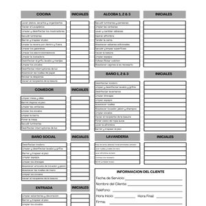 Spanish Housekeeping Checklist Template, Housekeeping Cleaning Planner ...