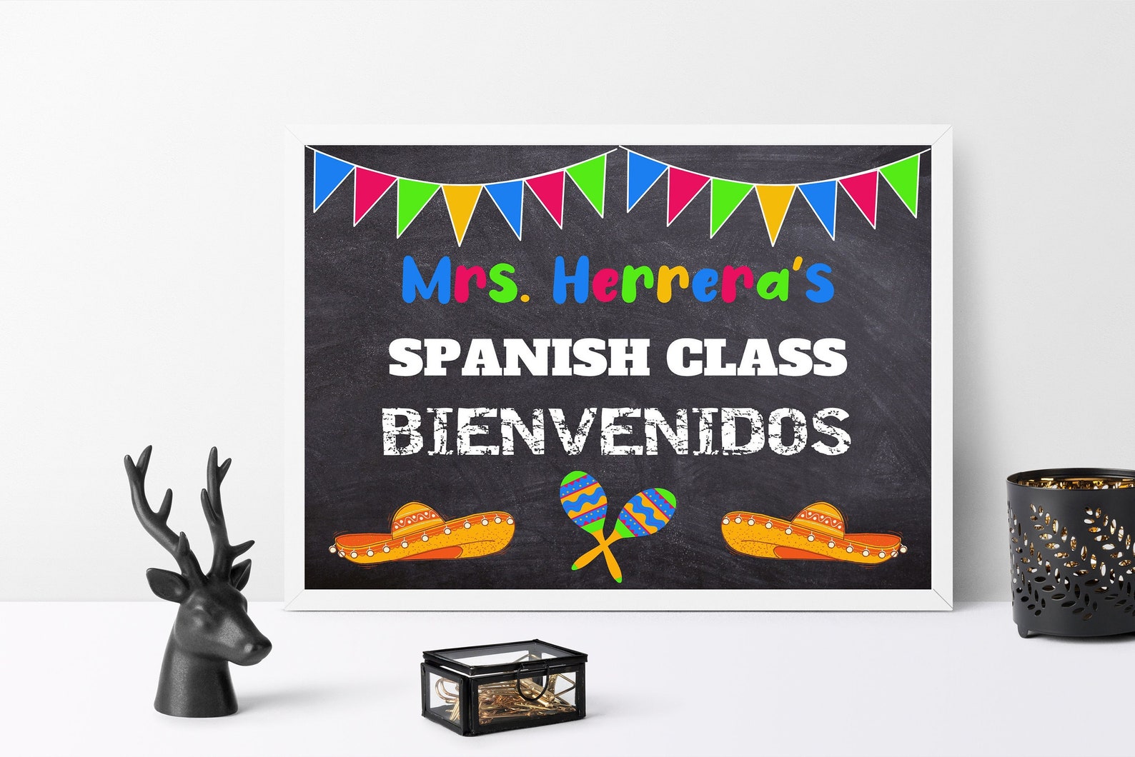 Spanish Classroom Door Sign Template ESOL Classroom Door - Etsy