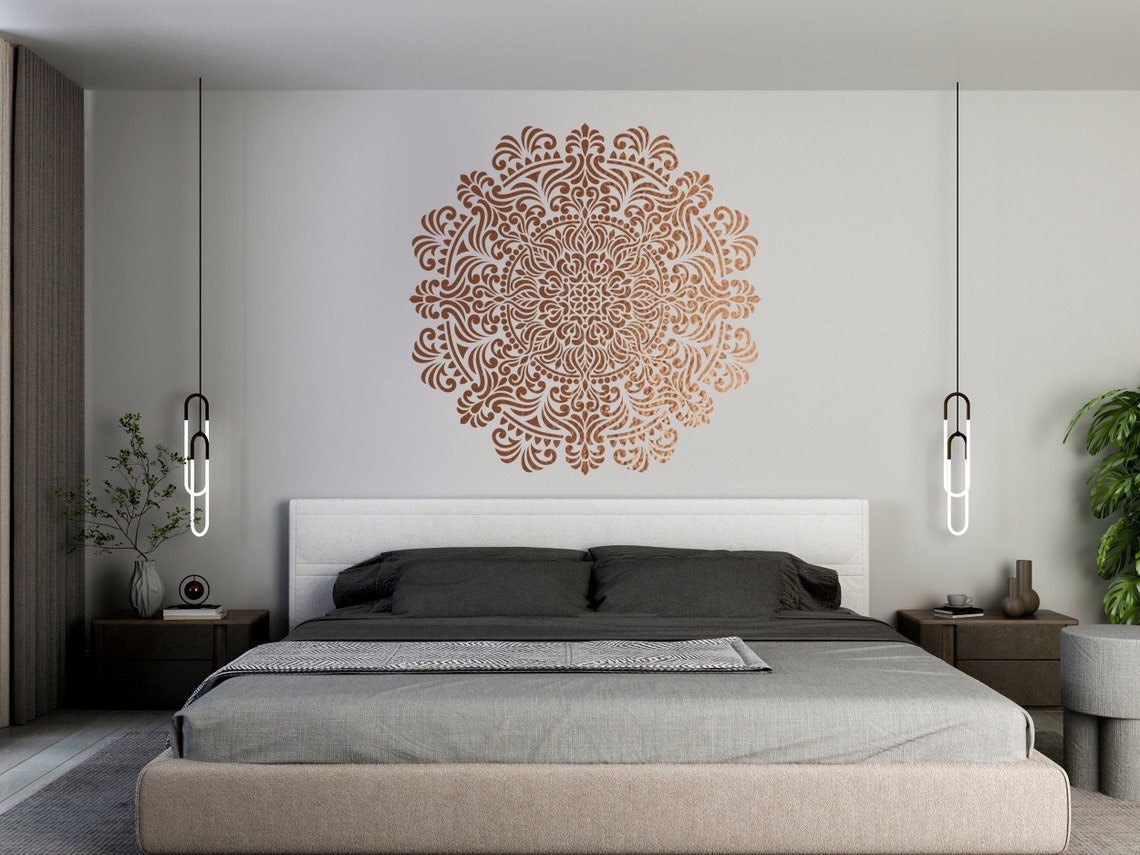Mandala Stencil, Large Mandala Stencil, Mandala Wall Stencil, Medallion ...