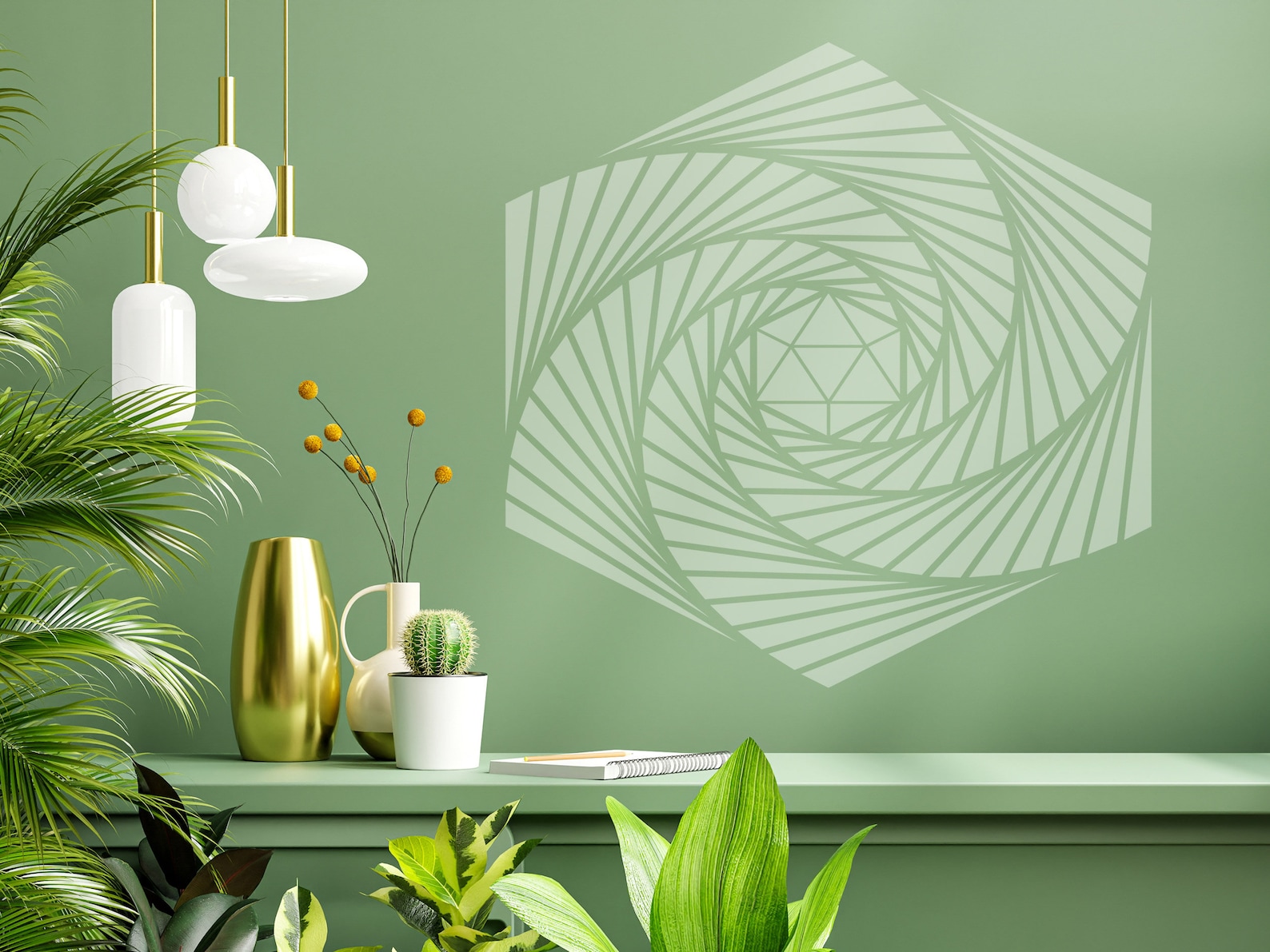 Spiral Hexagon Stencil Templates, Spray Paint Stencils, Extra Large ...