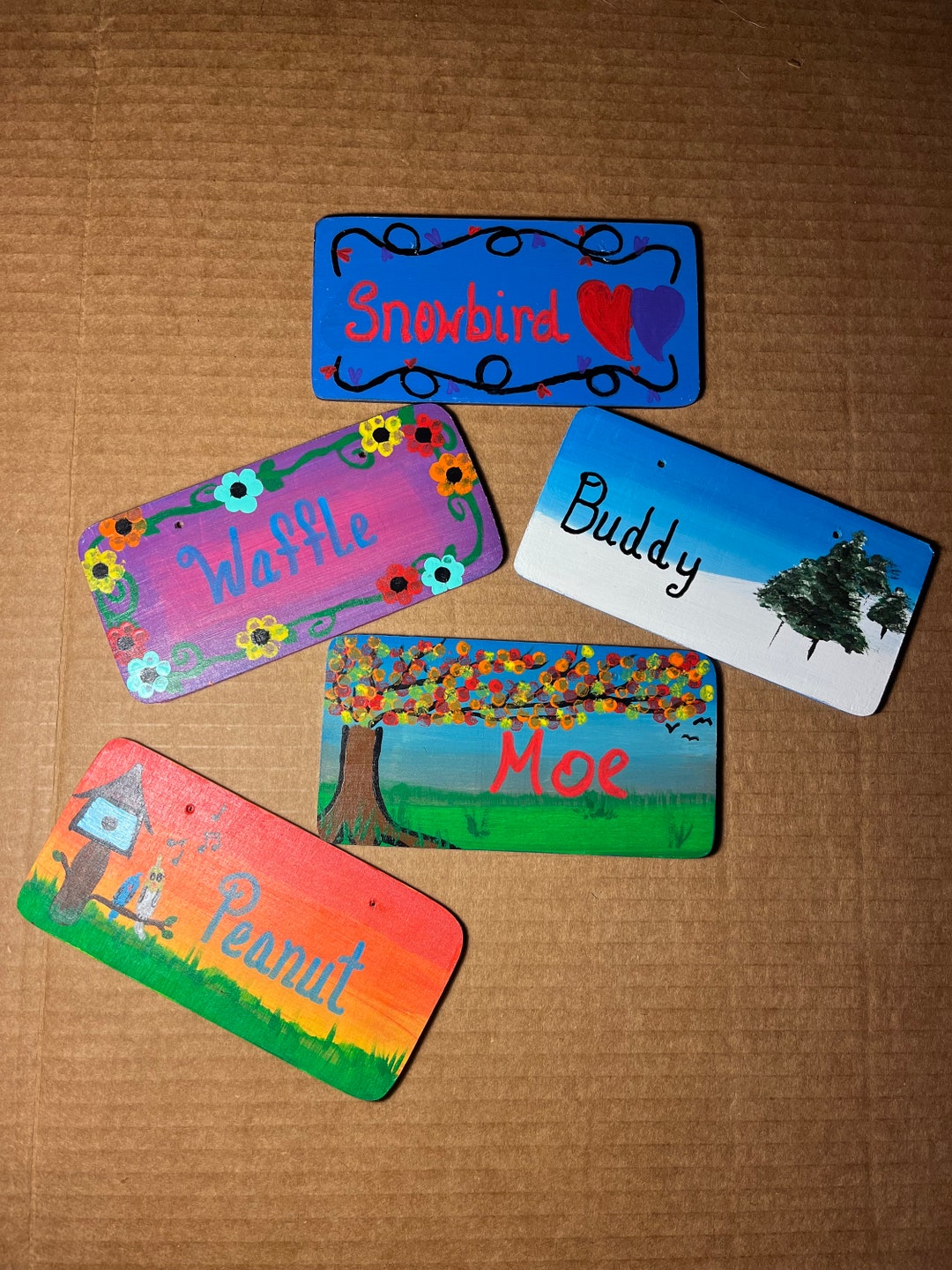 Hand Painted Name Plates for Bird Cage. - Etsy