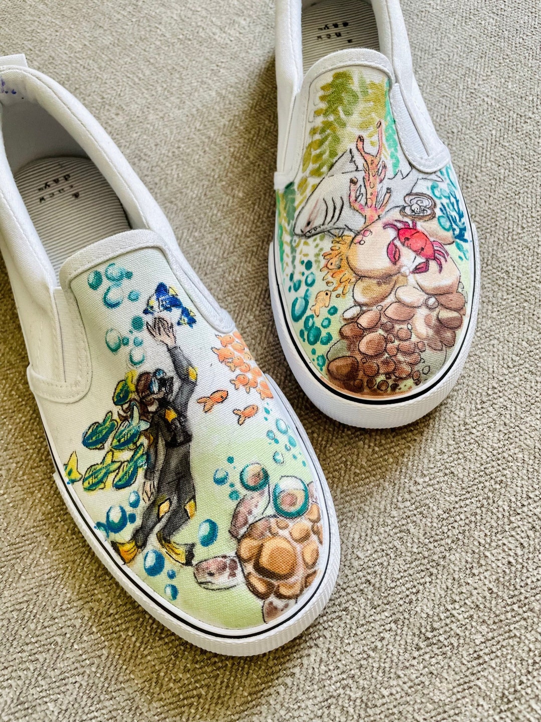 Women’s Hand Drawn CUSTOM SHOES Personalized Fan Art! Unique Gift! - Etsy
