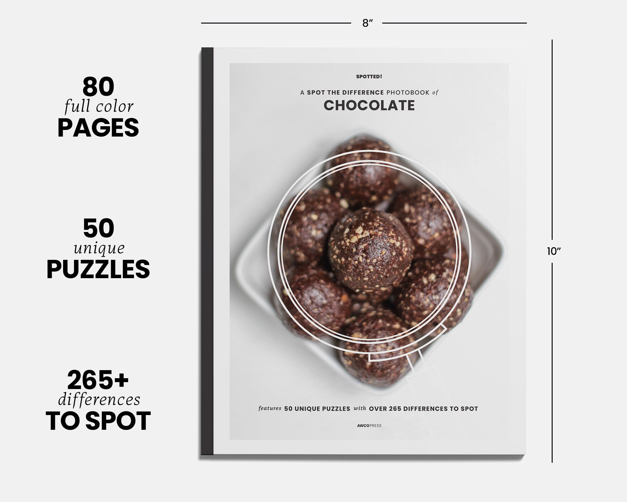 Spot Difference Puzzles CHOCOLATE Adult Teen Activity Book - Etsy