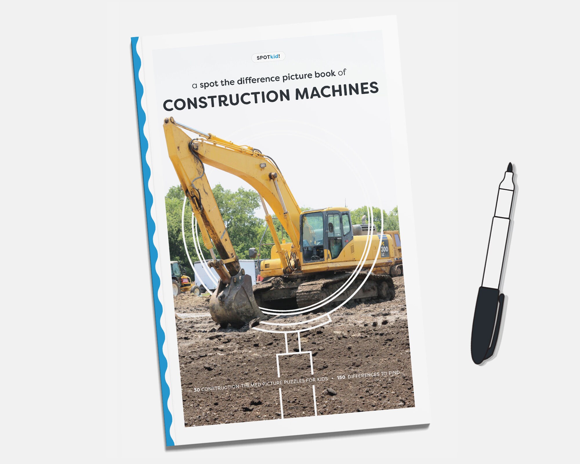 Kids Find the Differences CONSTRUCTION MACHINES Puzzle - Etsy