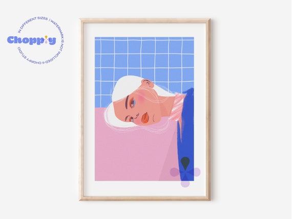 Pink Girl Printable Art Digital Download Print Downloadable - Etsy