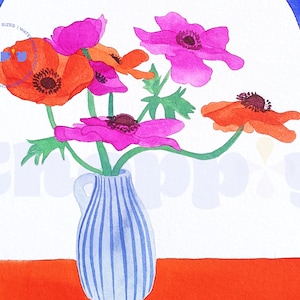 Poppies Flower Illustration Printable Art Digital Download - Etsy
