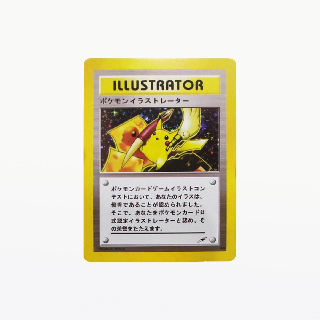 Pikachu Illustrator Pokemon Card Custom Made - Etsy