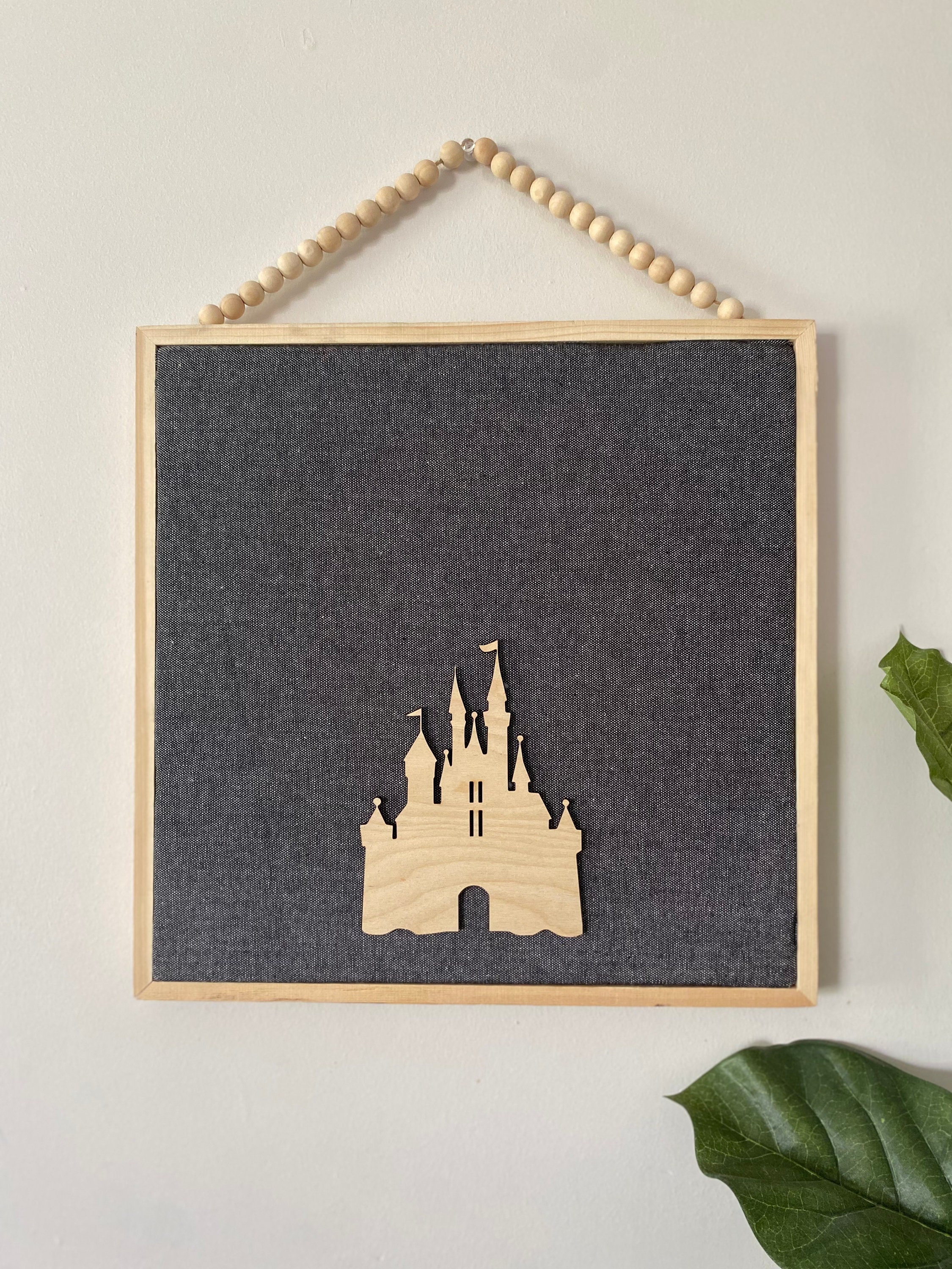Minimalist Disney Magic Kingdom Inspired Pin Board Natural - Etsy