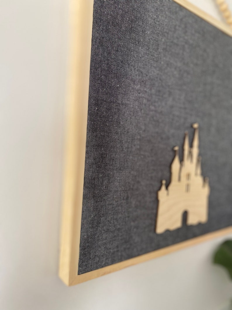 Minimalist Disney Magic Kingdom Inspired Pin Board Natural - Etsy