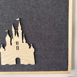 Minimalist Disney Magic Kingdom Inspired Pin Board Natural - Etsy