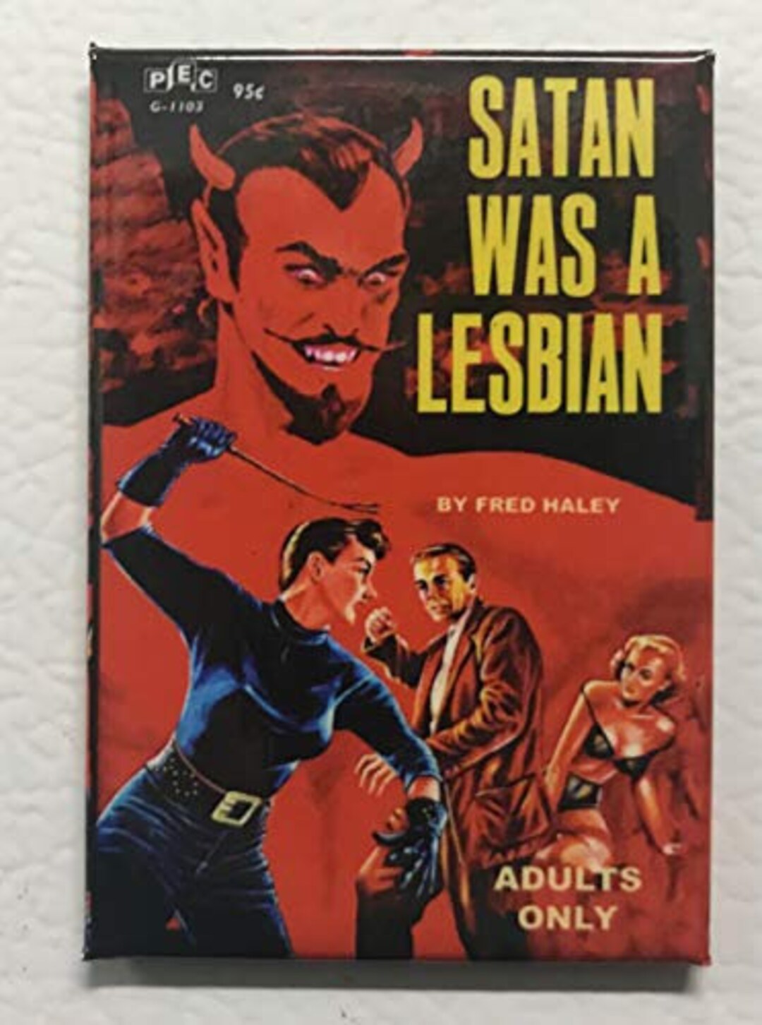Satan Was a Lesbian Pulp Novel Cover Refrigerator Magnet - Etsy