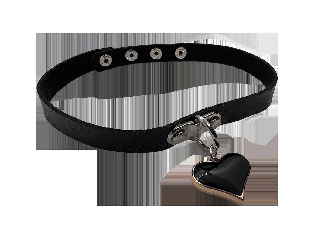 Hotwife Club Black Heart Adjustable Choker/collar - Etsy
