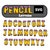 Pencil Letters Alphabet SVG, Pencil Letters Uppercase & Lowercase ...