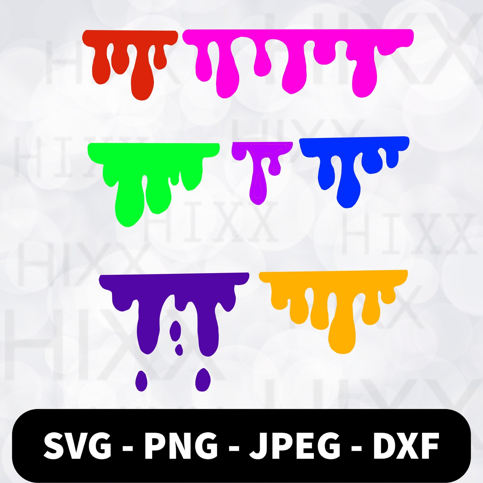 Paint Dripping SVG Dripping Borders Honey Drip Svg Dxf - Etsy