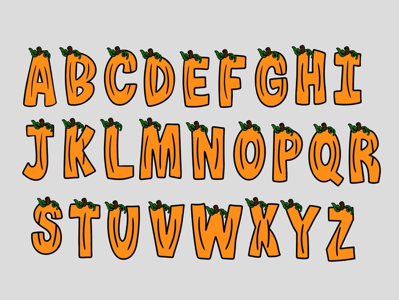 Halloween Letters SVG, Spooky Letters, Doodle Halloween SVG, All 3 Sets ...