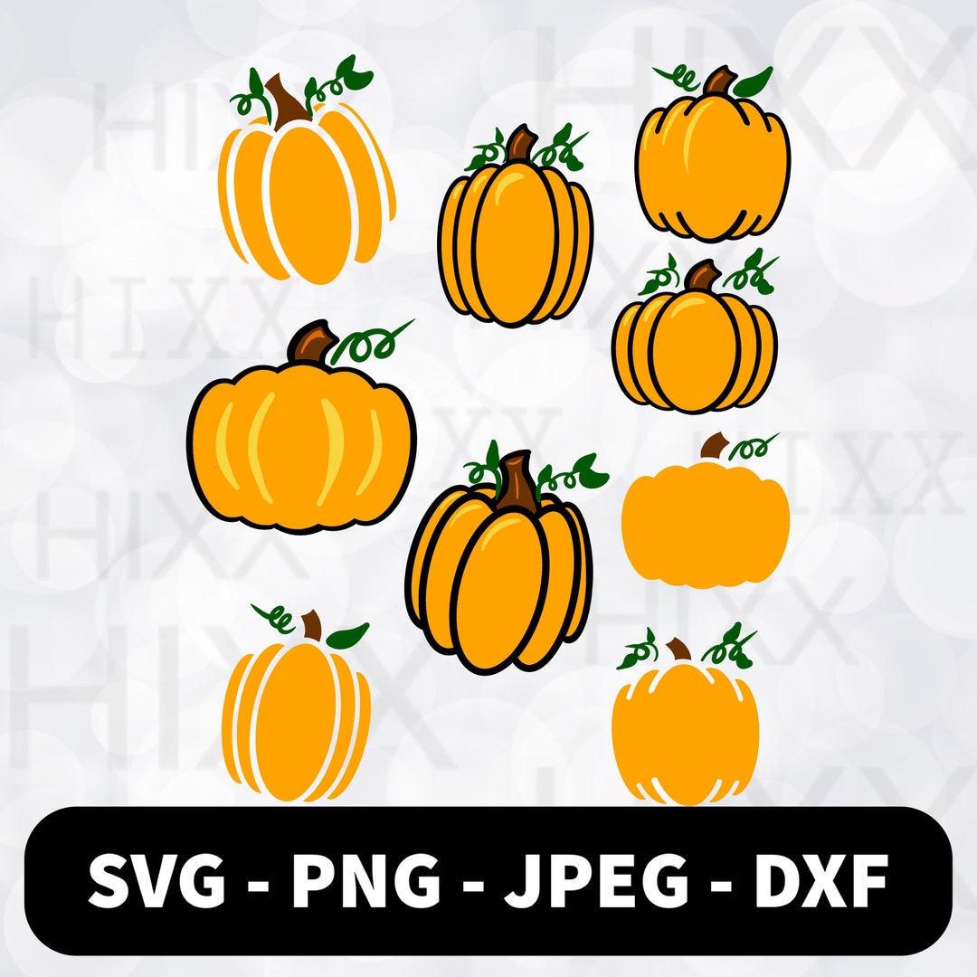 Pumpkin SVG, Pumpkin Bundle, Layered SVG Pumpkins, Hand Drawn Pumpkins ...