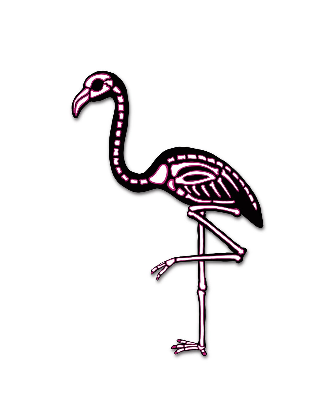 Pink Flamingo Skeleton SVG, Halloween Flamingo, Halloween Animal ...