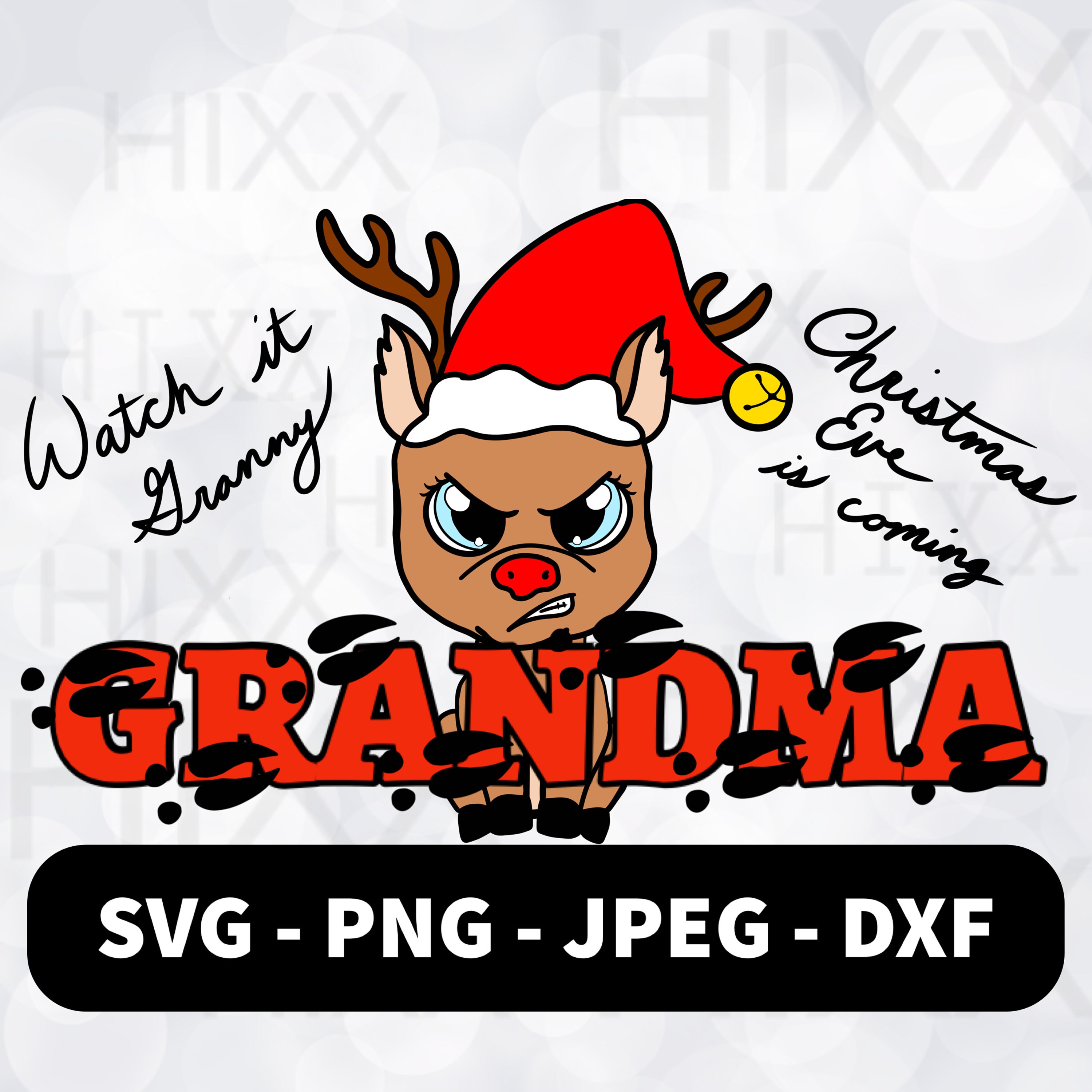 Angry Reindeer SVG, Christmas Sublimation Design, Funny Reindeer ...
