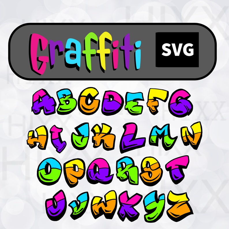 Graffiti Bundle SVG, Graffiti Letters Svg, Paint Splatter Svg ...