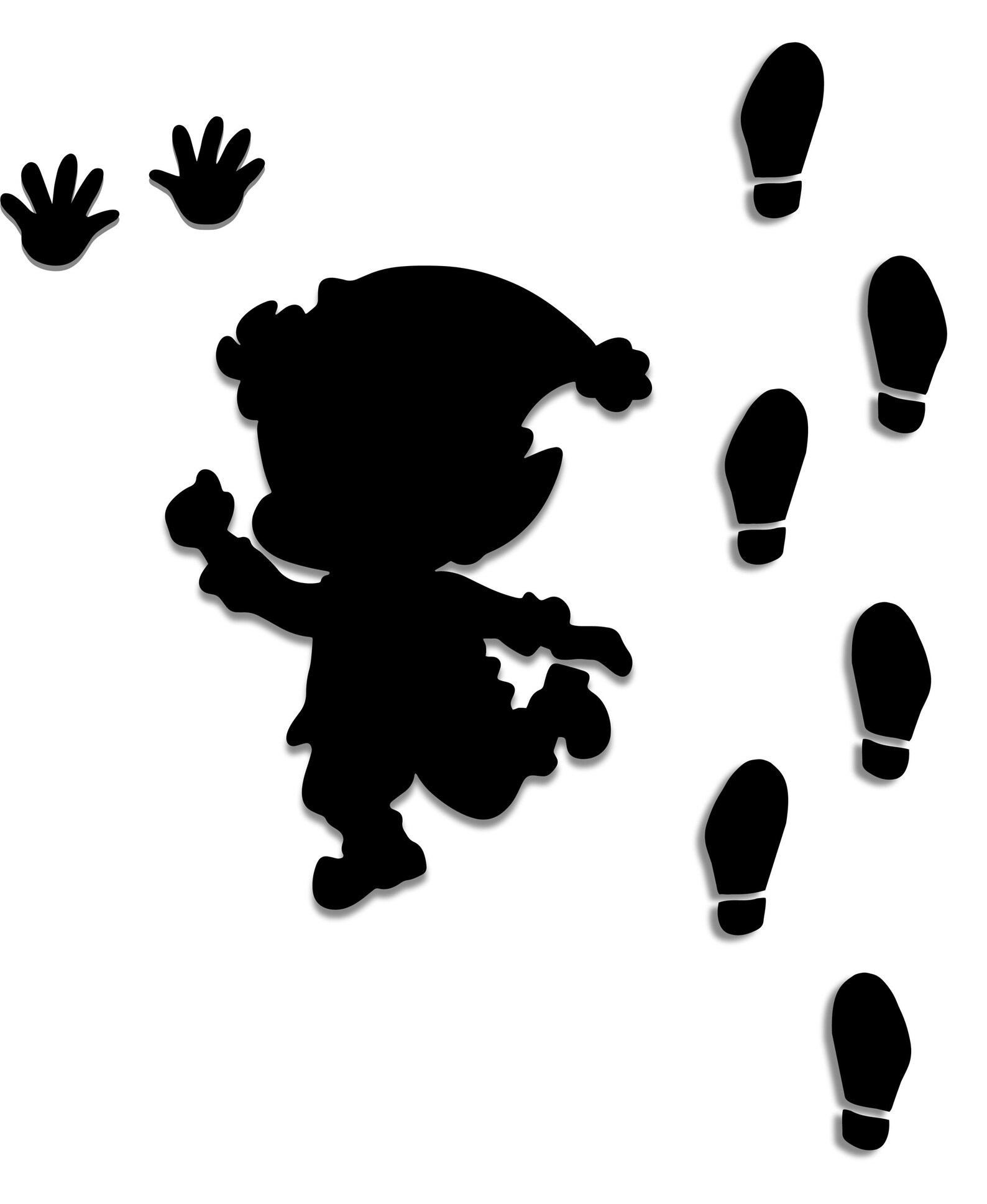 Snickerdoodle Elf Stencil SVG, Elf Footprints, Elf Handprint, Elf ...
