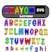 Crayon SVG, Crayon Letters, Crayon Numbers, Crayon Symbols, Crayon ...
