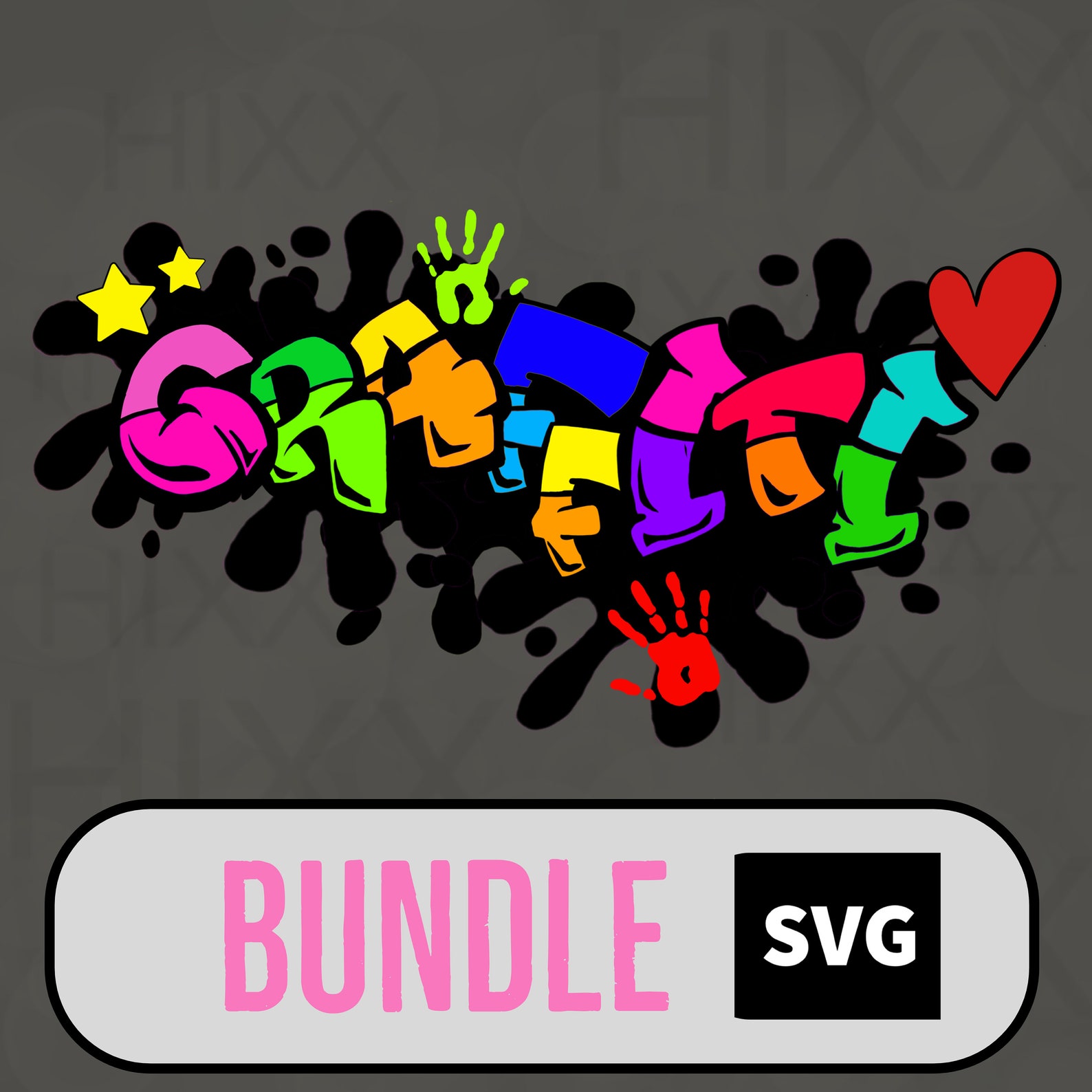 Graffiti Bundle SVG, Graffiti Letters Svg, Paint Splatter Svg ...