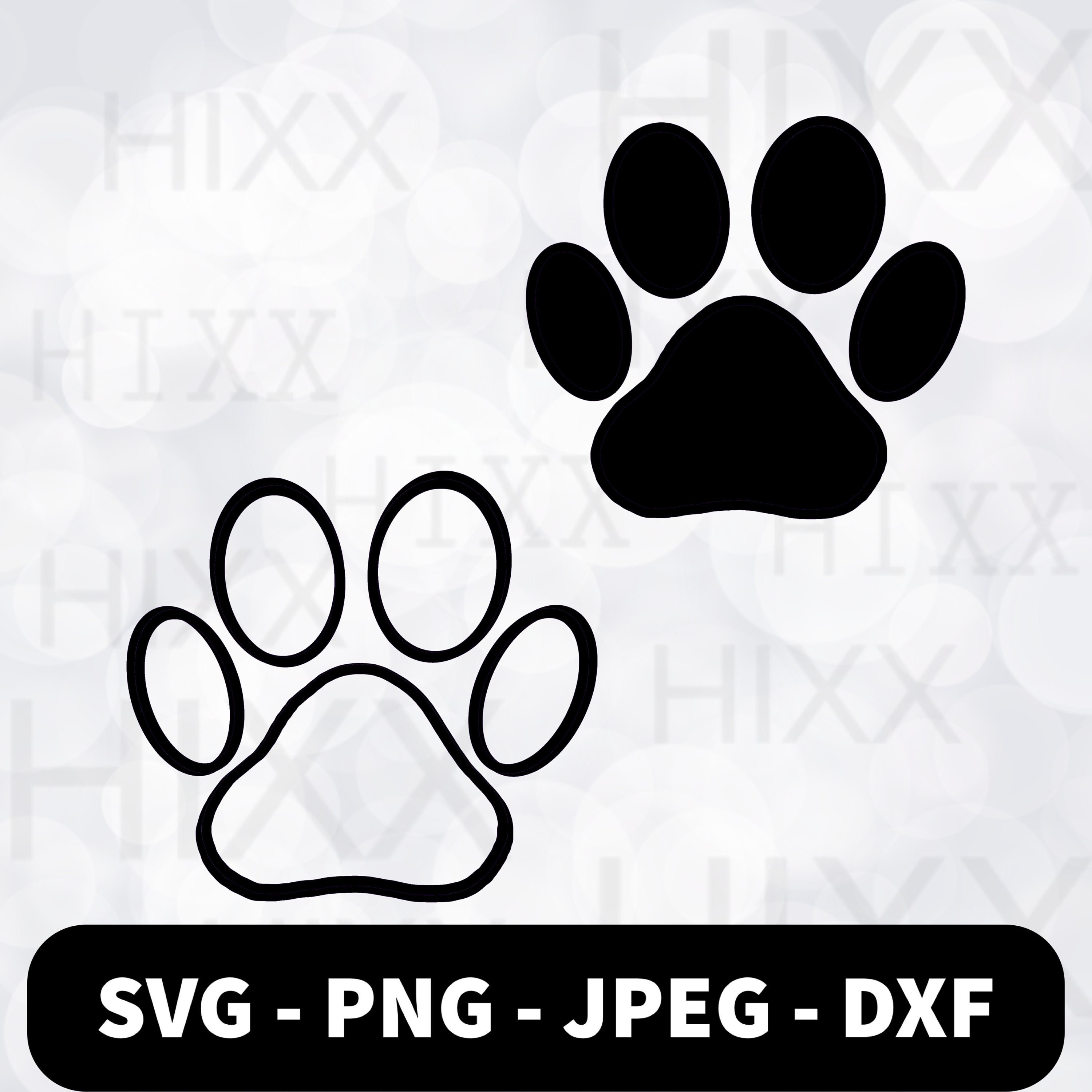 Paw SVG Paw Png Dxf Jpeg Paw Print - Etsy